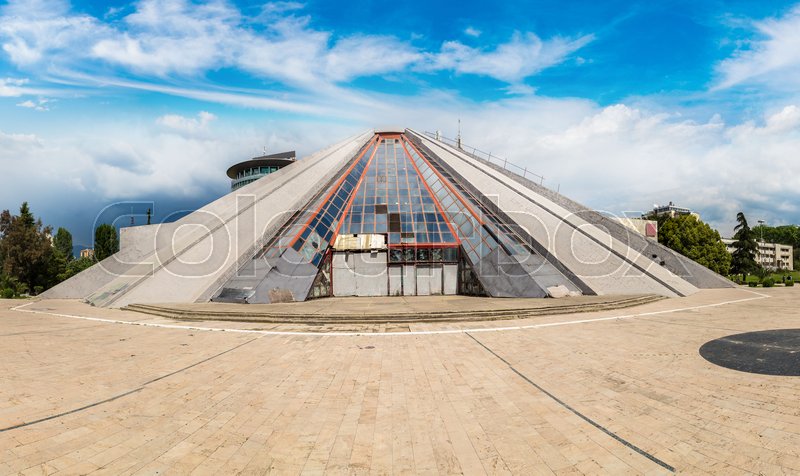 Panorama of The Pyramid in Tirana, ... | Stock image | Colourbox