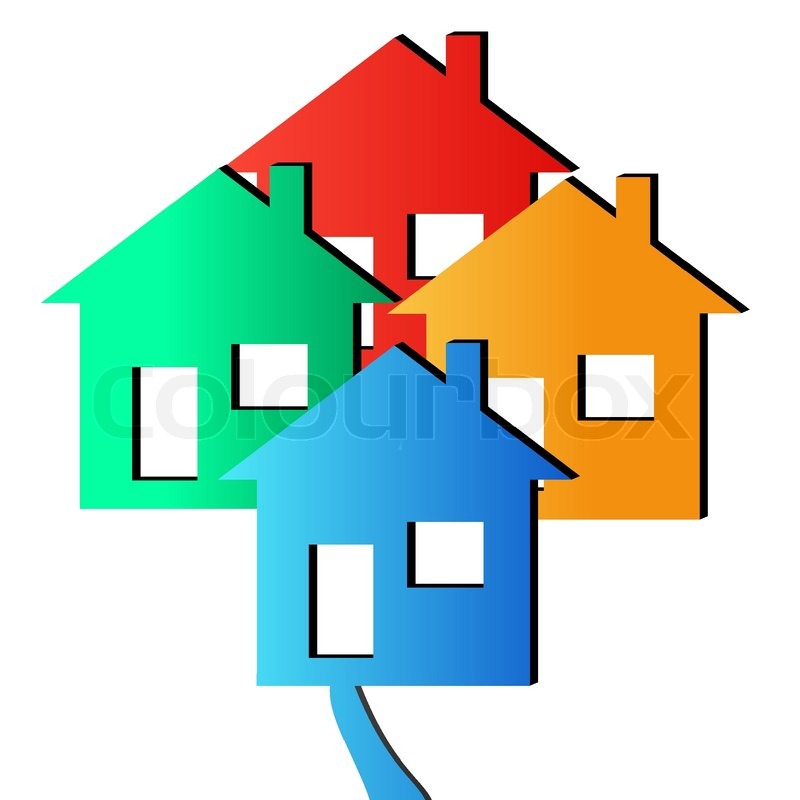 Vector 3D Houses | Stock vector | Colourbox
