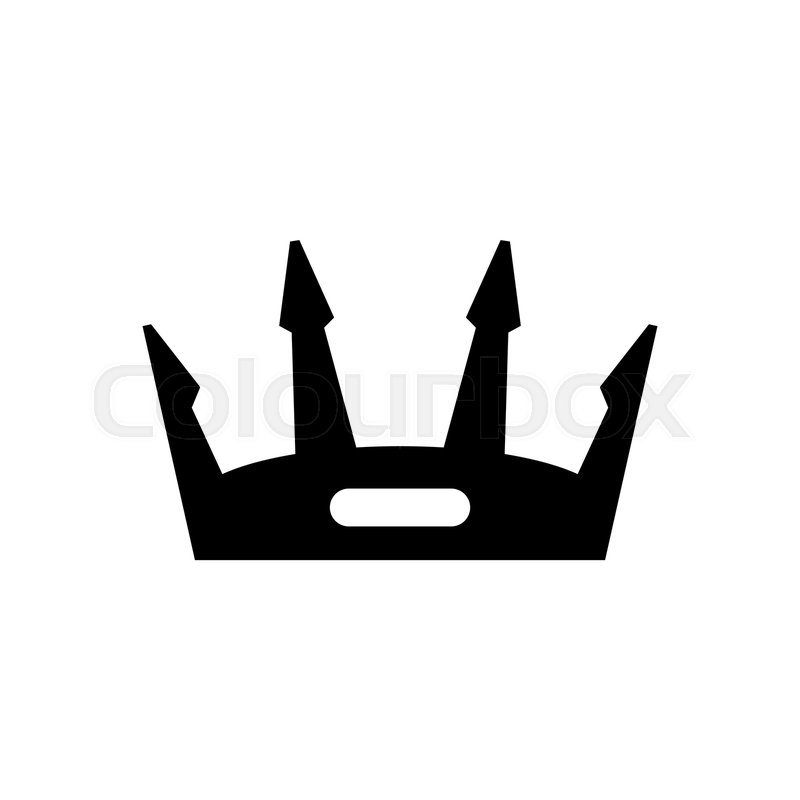 Royal crown and power symbol glyph ... | Stock vector | Colourbox