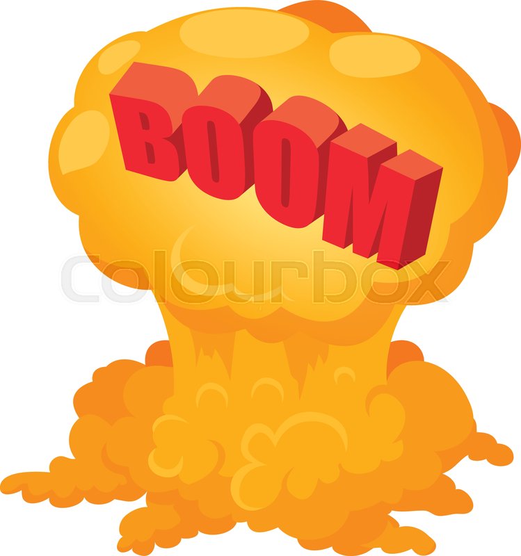 Bomb detonation icon. Isometric ... | Stock vector | Colourbox