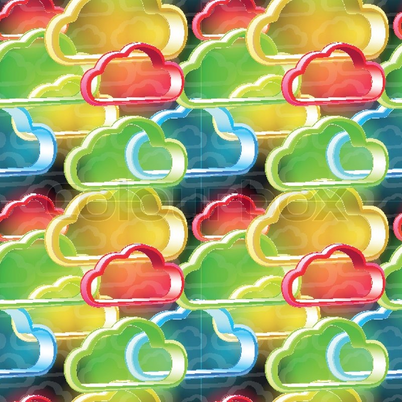 Cloud technology vector colorful ... | Stock Vector | Colourbox