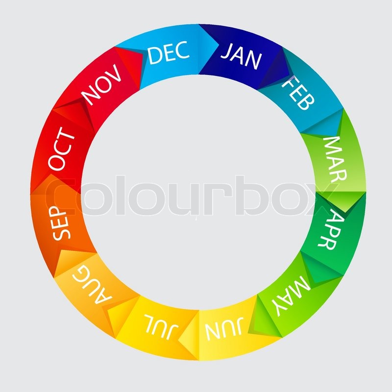 Concept of colorful Time Wheel vector ... | Stock vector | Colourbox