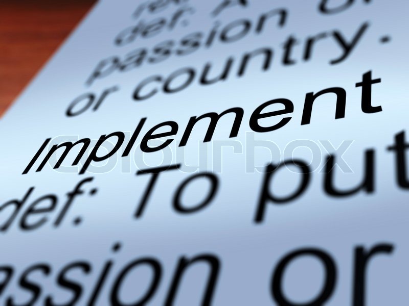 Implement Definition Shows Executing A ... | Stock image | Colourbox