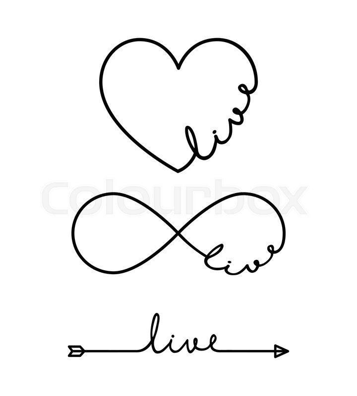 Infinity Heart Drawing