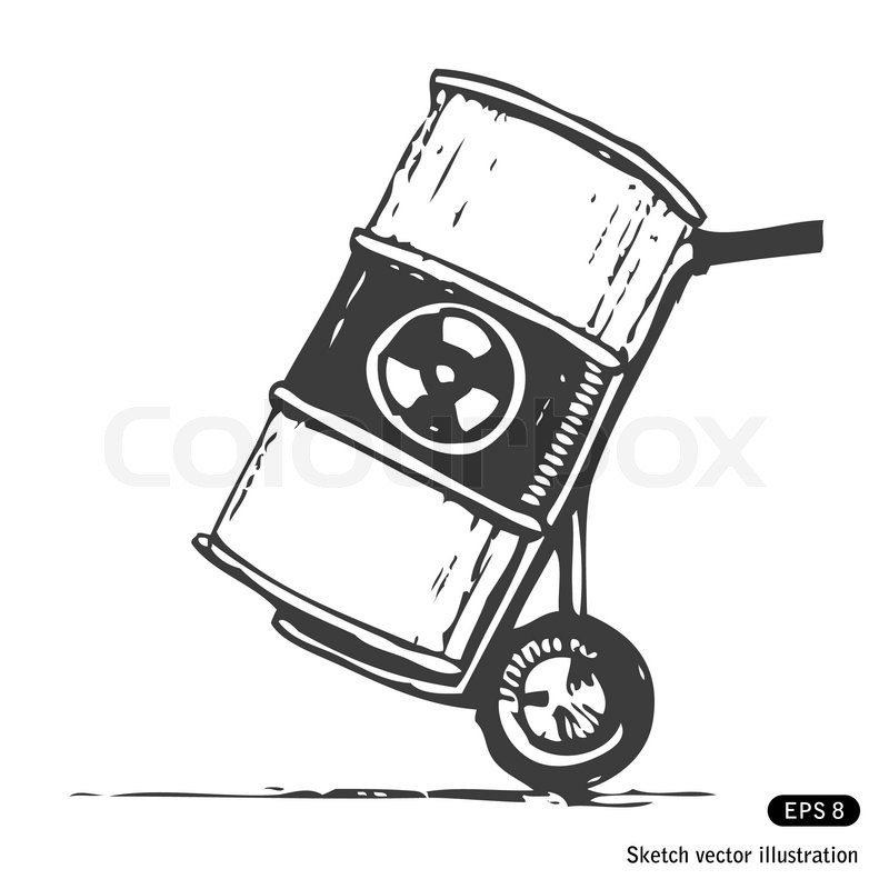 Toxic Waste Barrel Drawing