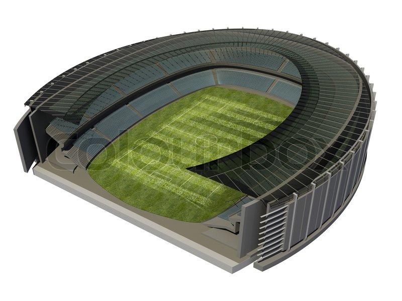Structure of the Stadium with Soccer Field | Stock Photo | Colourbox
