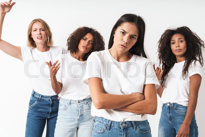 Photo of a displeased serious young ... | Stock image | Colourbox