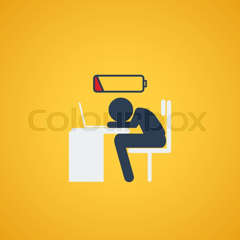 Burnout syndrome icon logo vector | Stock vector | Colourbox