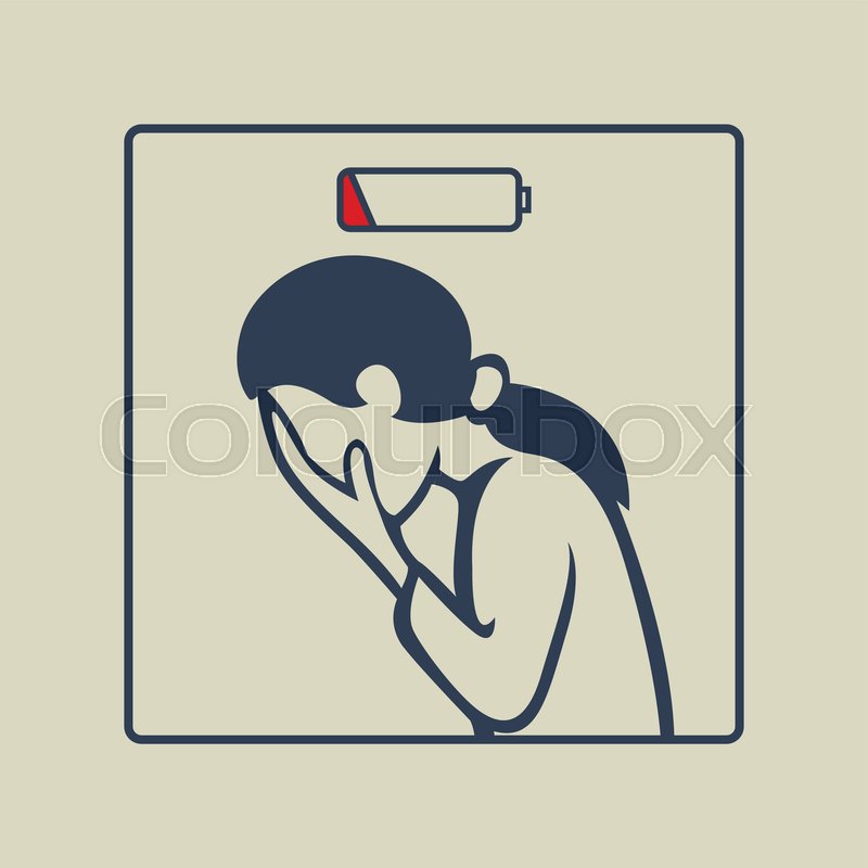 Burnout syndrome icon logo vector | Stock vector | Colourbox