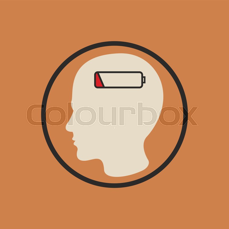 Burnout syndrome icon logo vector | Stock vector | Colourbox