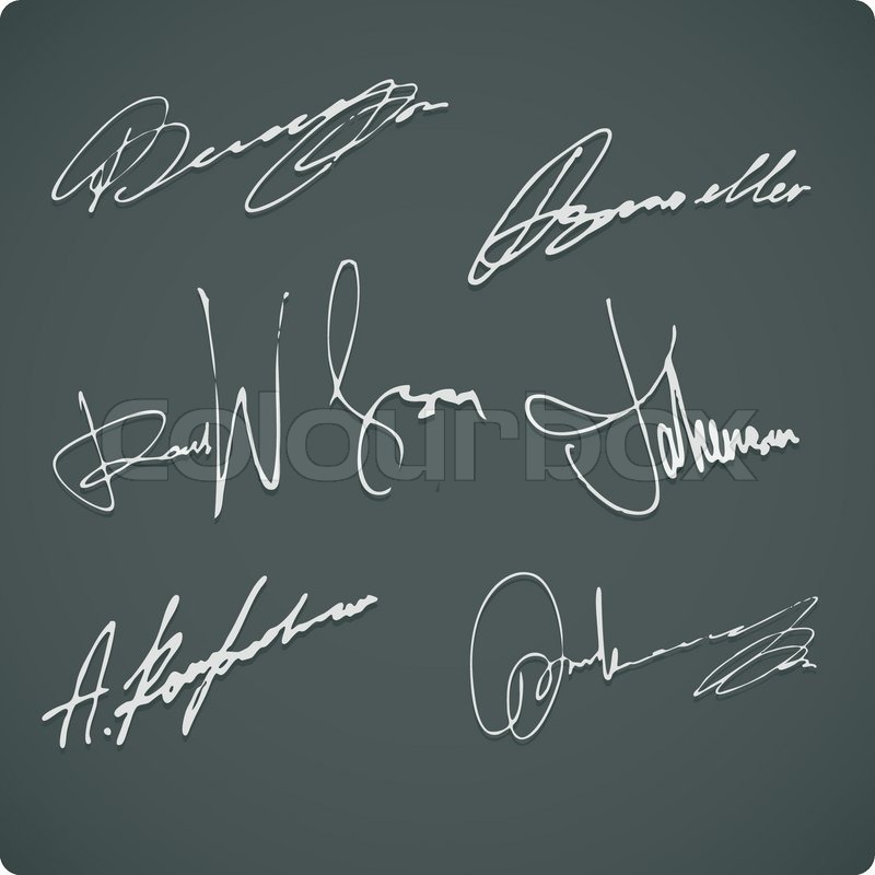 Signature Collection | Stock vector | Colourbox