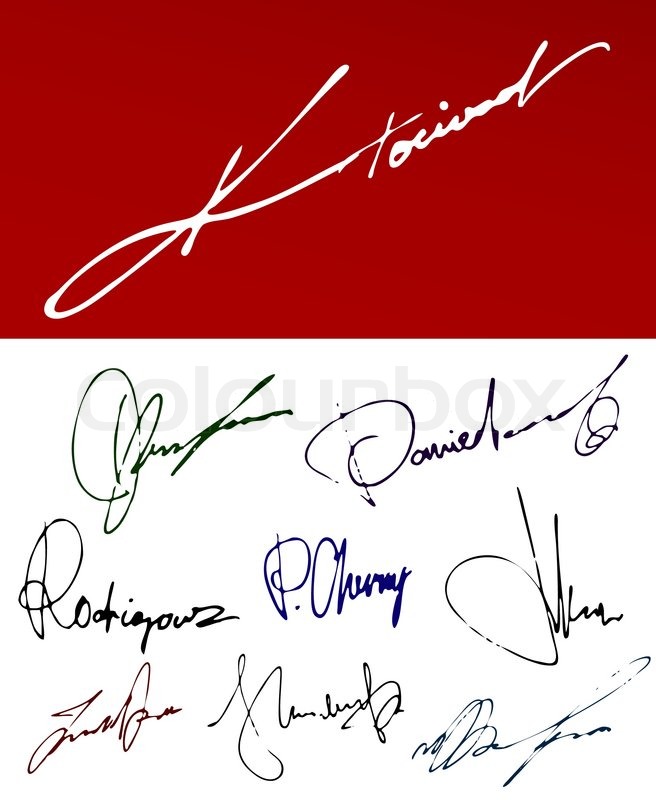 Signatures Vector Ink Set | Stock vector | Colourbox