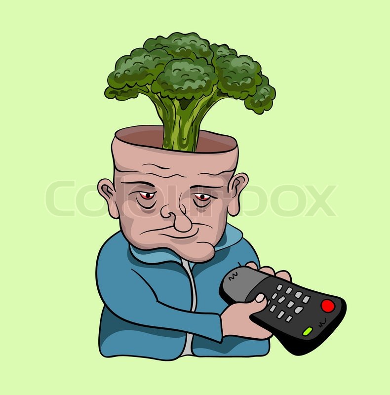 TV addict | Stock vector | Colourbox