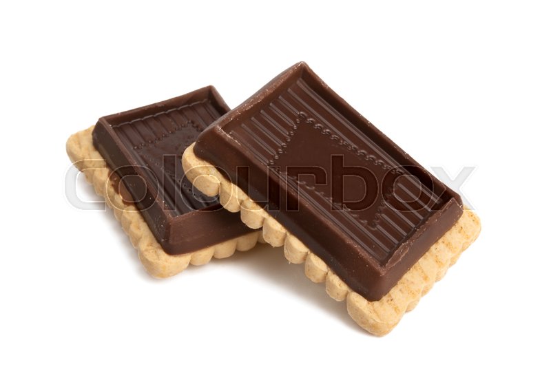 Swiss tasty cookies isolated on white ... | Stock image | Colourbox