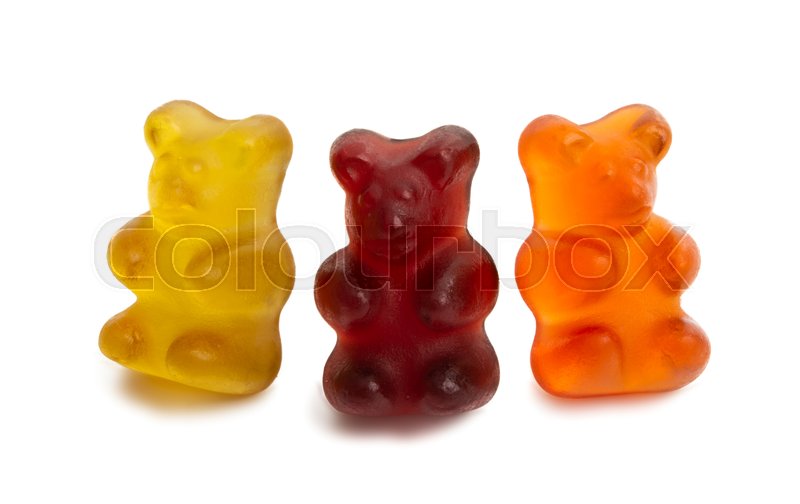 Jelly bears isolated on white ... | Stock image | Colourbox