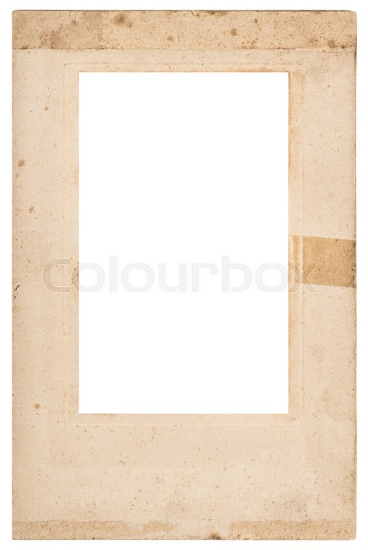 Vintage paper frame for photos and ... | Stock image | Colourbox