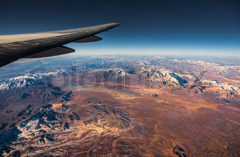 Aerial View from an Airplane. Flying ... | Stock image | Colourbox