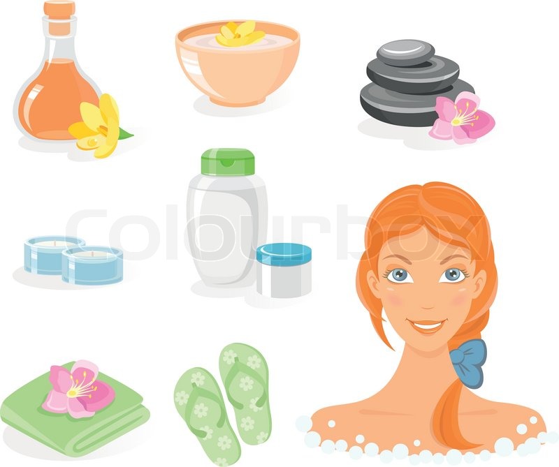 Spa Und Körper Pflege Icon Set Stock Vektor Colourbox