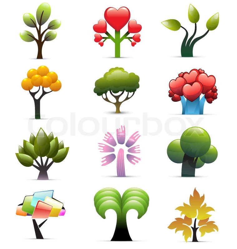 Baum-Symbole | Stock-Vektor | Colourbox