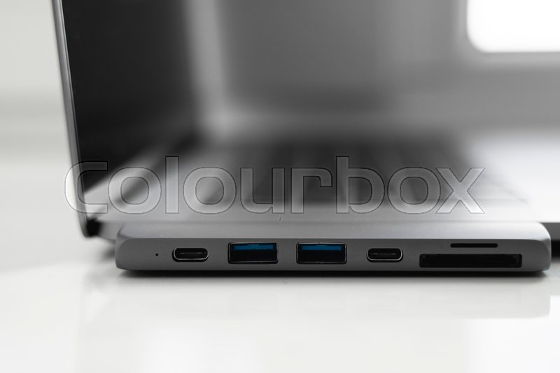 The USB adapter under the Type-C ... | Stock image | Colourbox