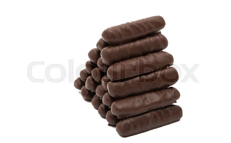 Chocolate sticks with a stuffing on a ... | Stock image | Colourbox