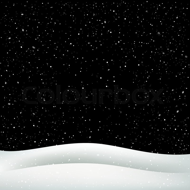 Christmas snowfall template and snowy ... | Stock vector | Colourbox