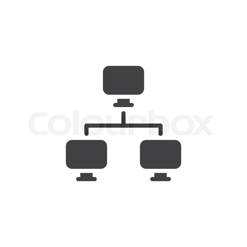 Computer Network Icon Black