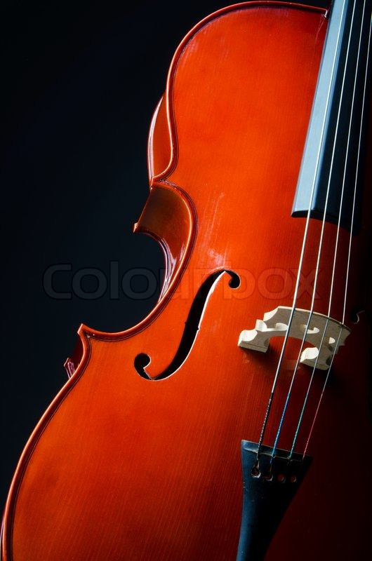 Music concept- close up of cello | Stock image | Colourbox