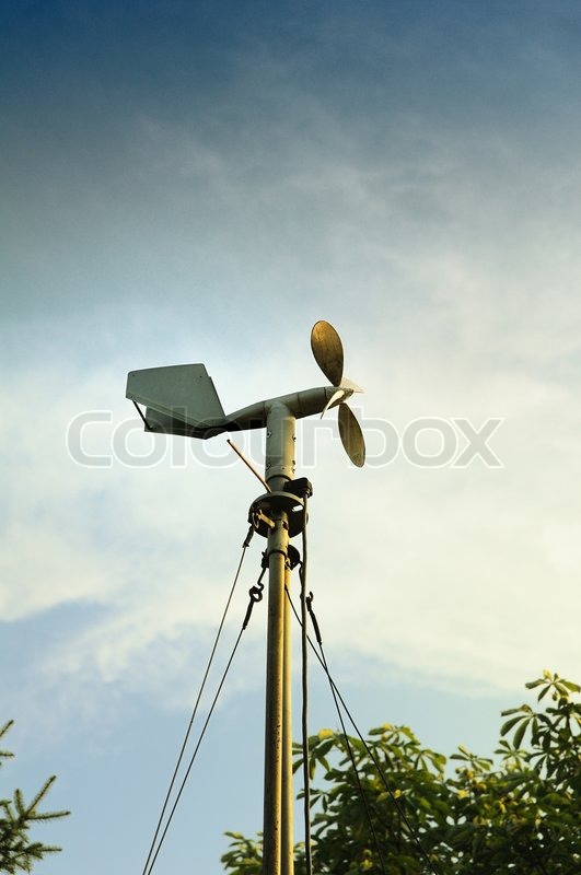 A windmill style of anemometer | Stock Photo | Colourbox