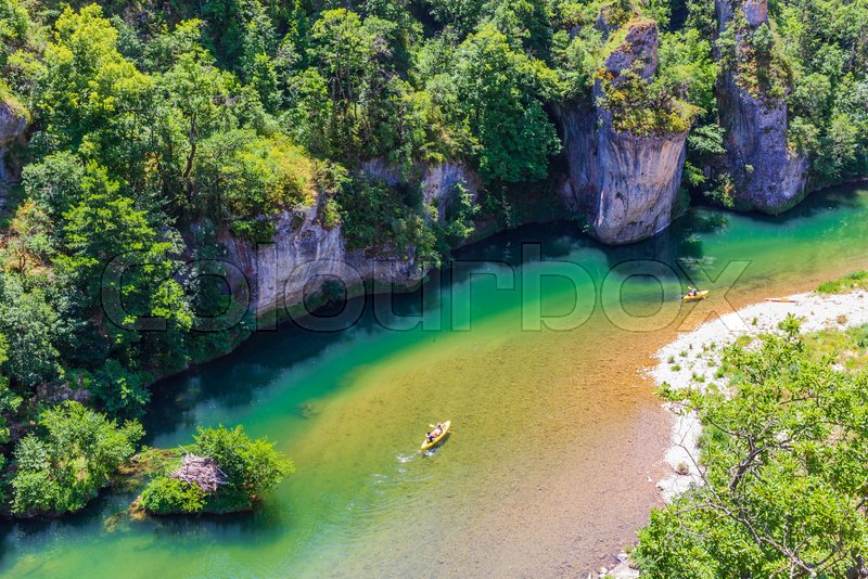 The valley of the Tarn river and the ... | Stock image | Colourbox