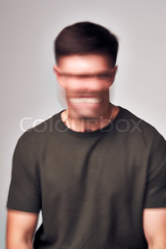 Concept Shot Of Man With Distorted Face ... | Stock image | Colourbox