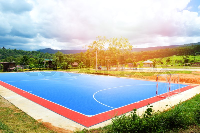 Futsal field or football field sport ... | Stock image | Colourbox