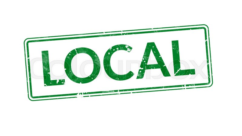 Green stamp with word Local. Rubber ... | Stock vector | Colourbox