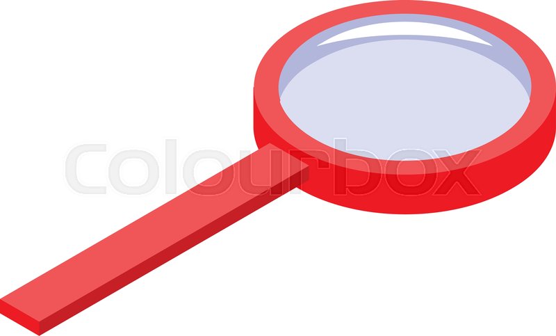 Red Magnifying Glass Clip Art