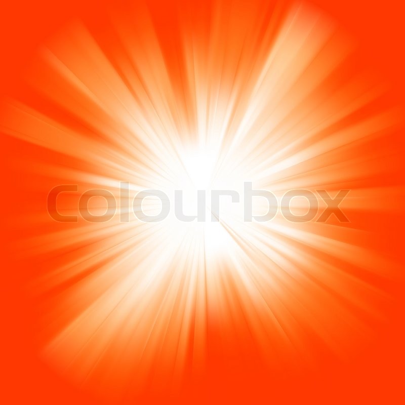 Orange color burst EPS 8 | Stock vector | Colourbox