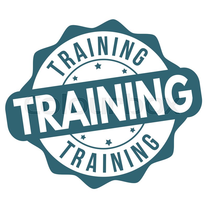 Training rubber stamp on white ... | Stock vector | Colourbox