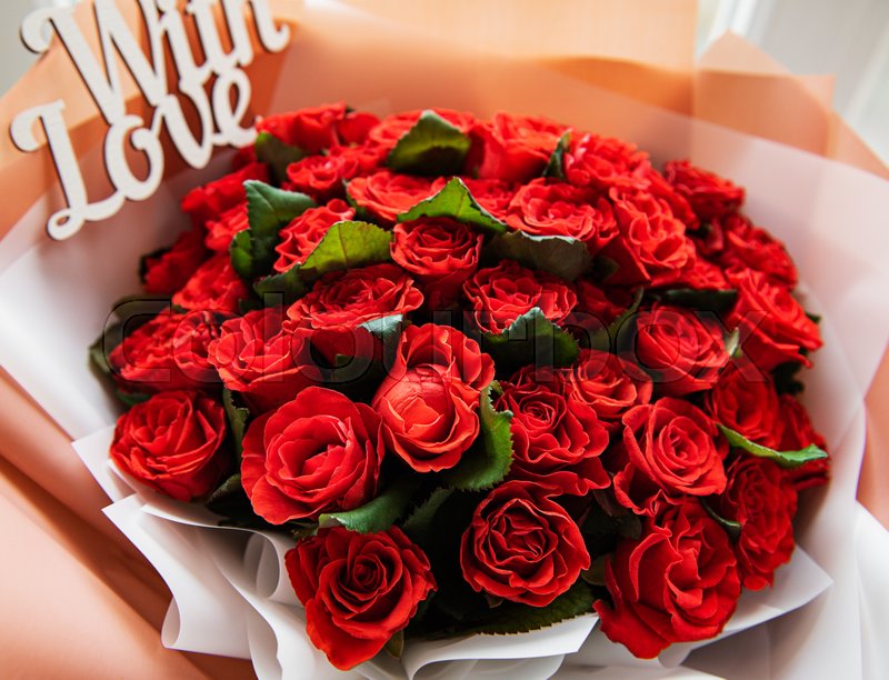 Close-up of a beautiful bouquet of red ... | Stock image | Colourbox