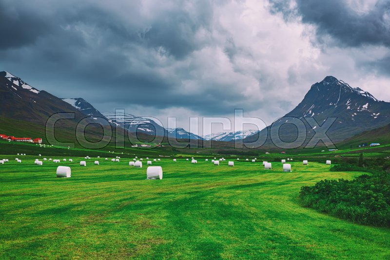 Icelandic mountain landscape with green ... | Stock image | Colourbox