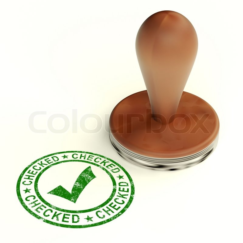 Checked Stamp With Tick Showing Quality ... | Stock image | Colourbox