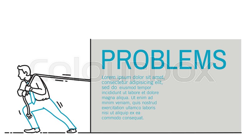 Businessman trying hard to pulling ... | Stock vector | Colourbox