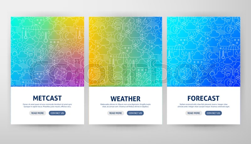 Weather Flyer Concepts. Vector ... | Stock vector | Colourbox