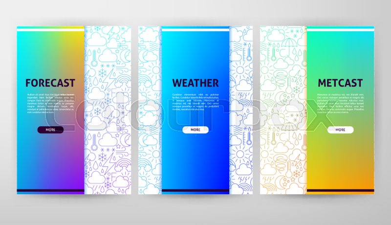 Weather Brochure Web Design. Vector ... | Stock vector | Colourbox