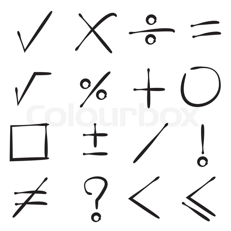 Math symbols | Stock vector | Colourbox