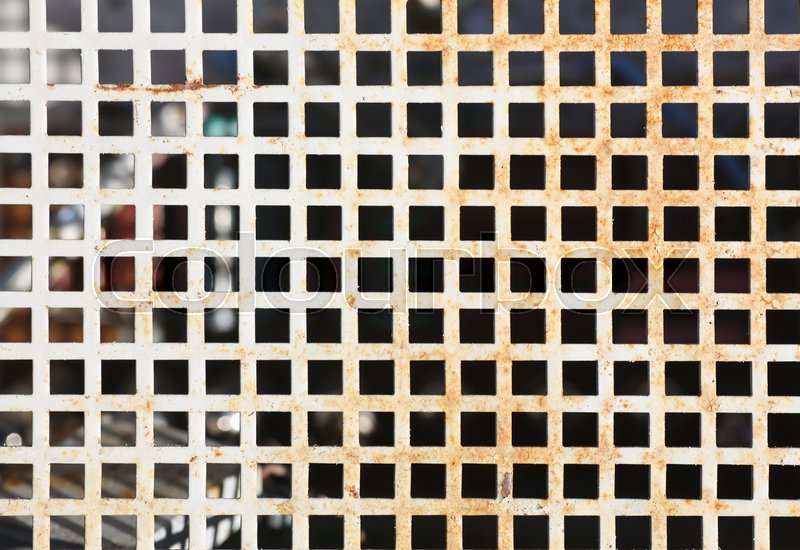 Metal background with rust flat squares | Stock image | Colourbox