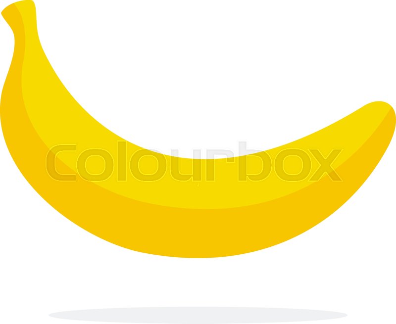 Banana vector flat material design ... | Stock vector | Colourbox