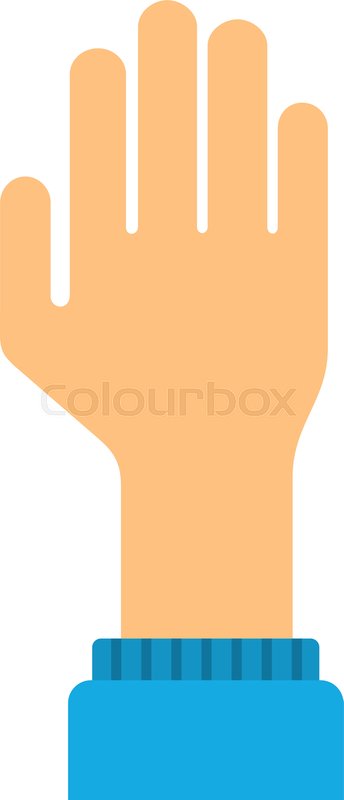 White man's hand vector flat material ... | Stock vector | Colourbox