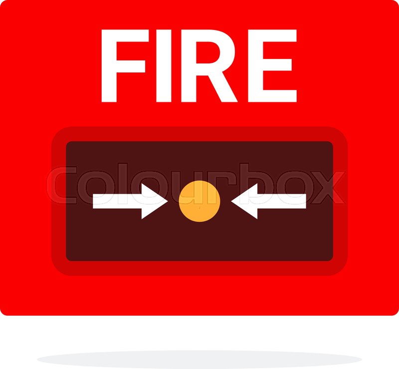 Fire button vector flat material ... | Stock vector | Colourbox