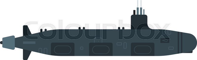 Nuclear submarine for the destruction ... | Stock vector | Colourbox