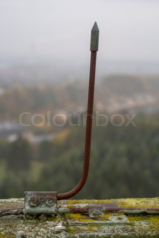 Lightning conductor at the top | Stock image | Colourbox