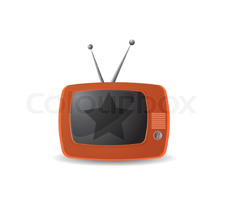 Cute retro tv vector | Stock vector | Colourbox